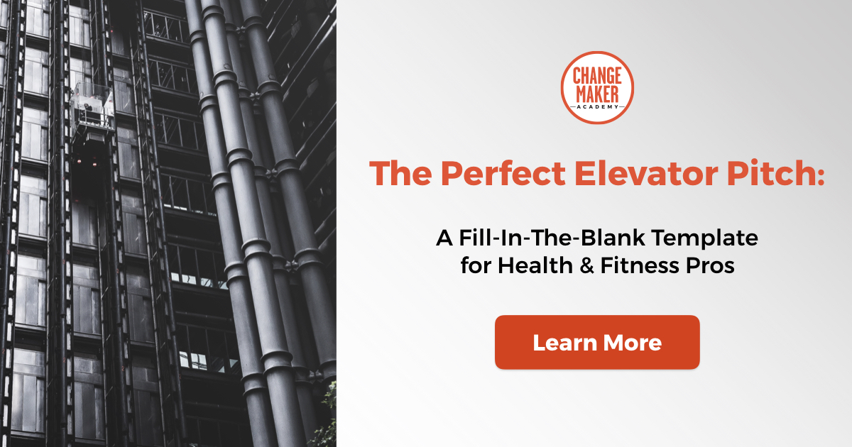 The Perfect Elevator Pitch: A Fill-In-The-Blank Template for Health ...